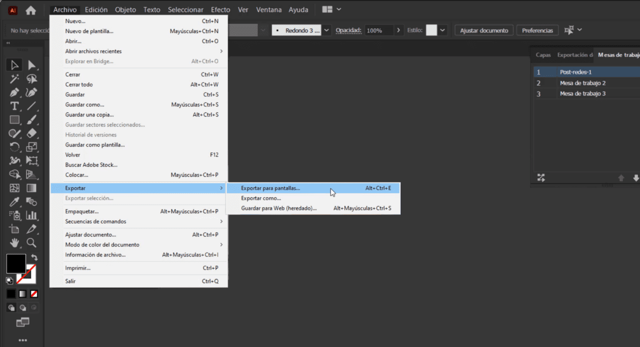 Pasar varias mesas de trabajo en Illustrator a PDF individuales - Tips Tutoriales